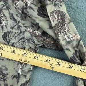 L'AGENCE | Tops | Lagence Leopard Jungle Print Viscose Button Down ...